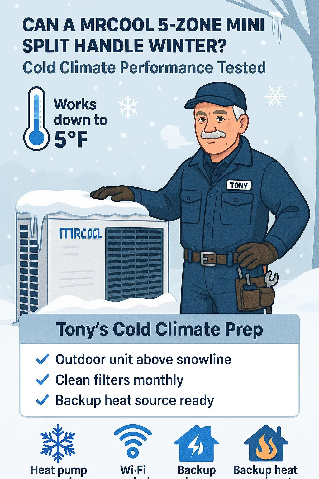 Can a MRCOOL 5-Zone Mini Split Handle Winter? Cold Climate Performance