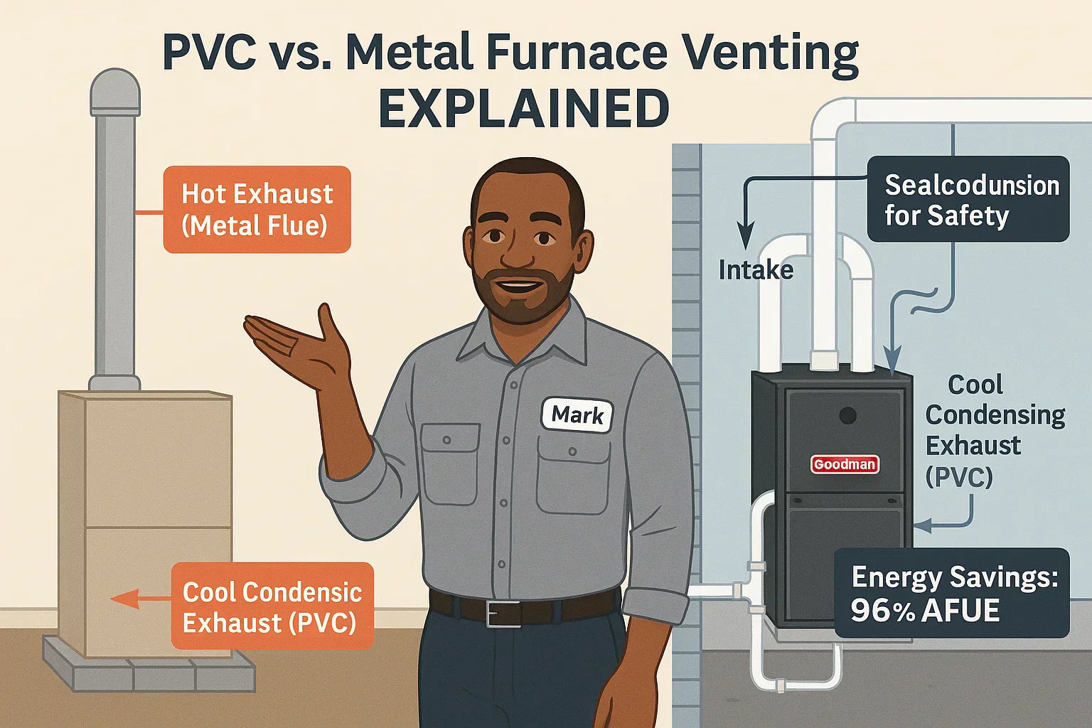 Gas Furnace Venting 101: Comprehending Metal vs. PVC Flue Systems