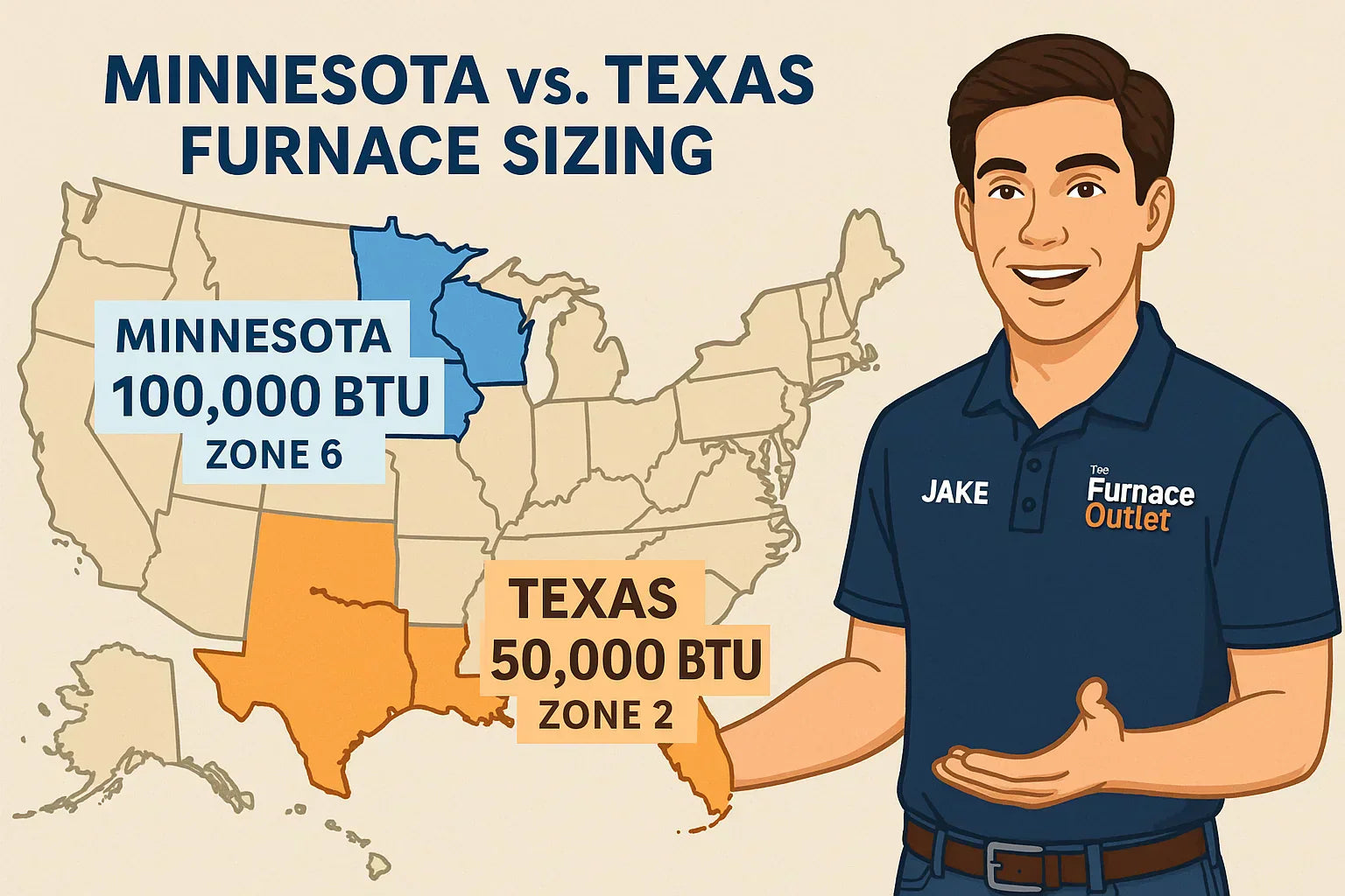 How Climate Zone Impacts Furnace Sizing: Comparing Minnesota vs. Texas