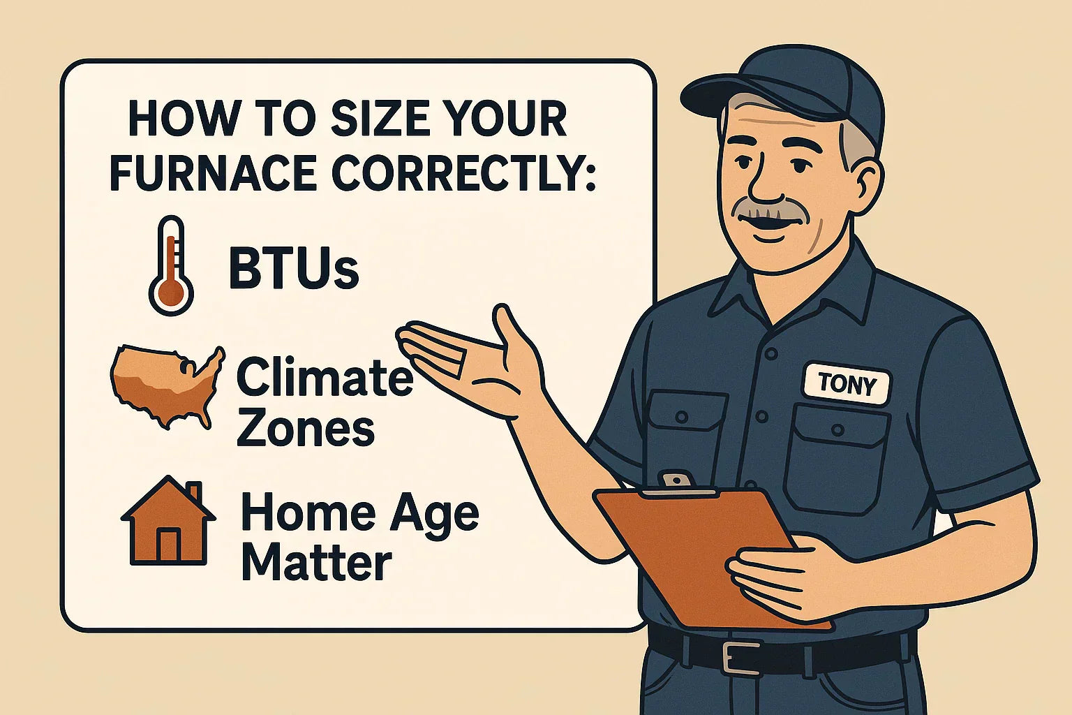 How to Size Your Furnace Correctly: BTUs, Climate Zones & Home Age Mat