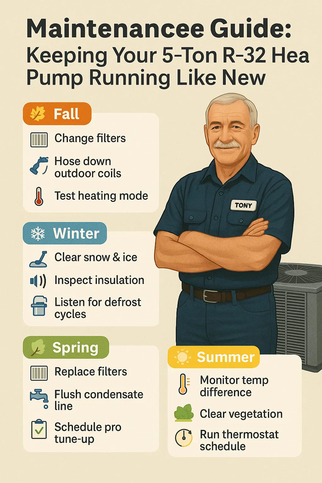 Maintenance Guide: Keeping Your 5-Ton R-32 Heat Pump Running Like New