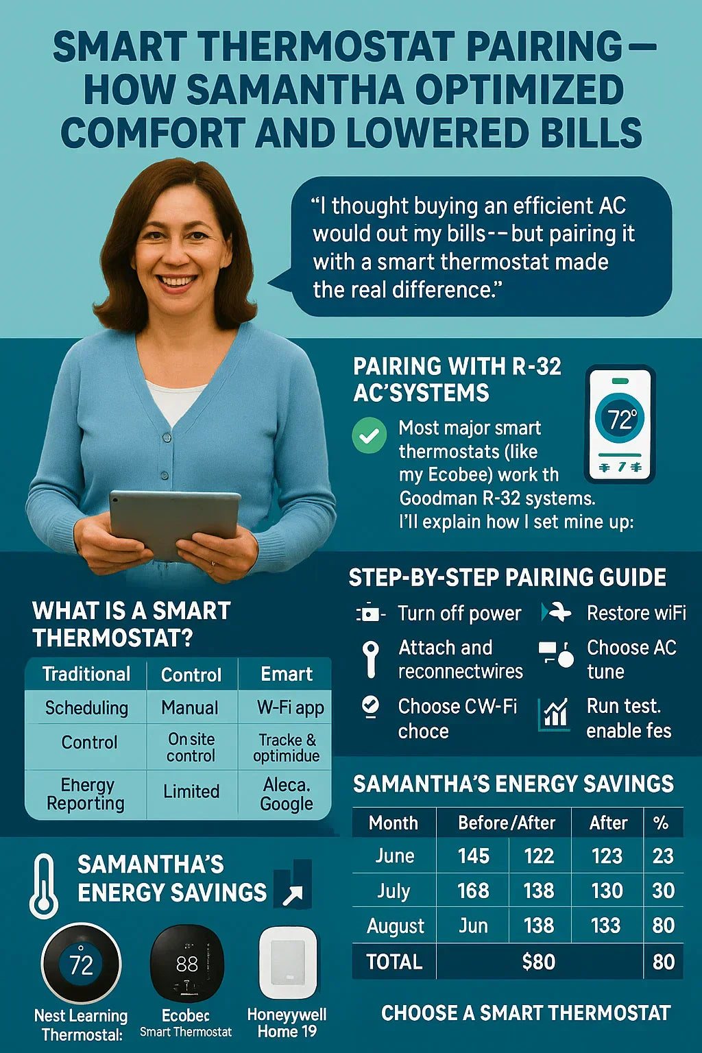 Smart Thermostat Pairing — How Samantha Optimized Comfort and Lowered ...