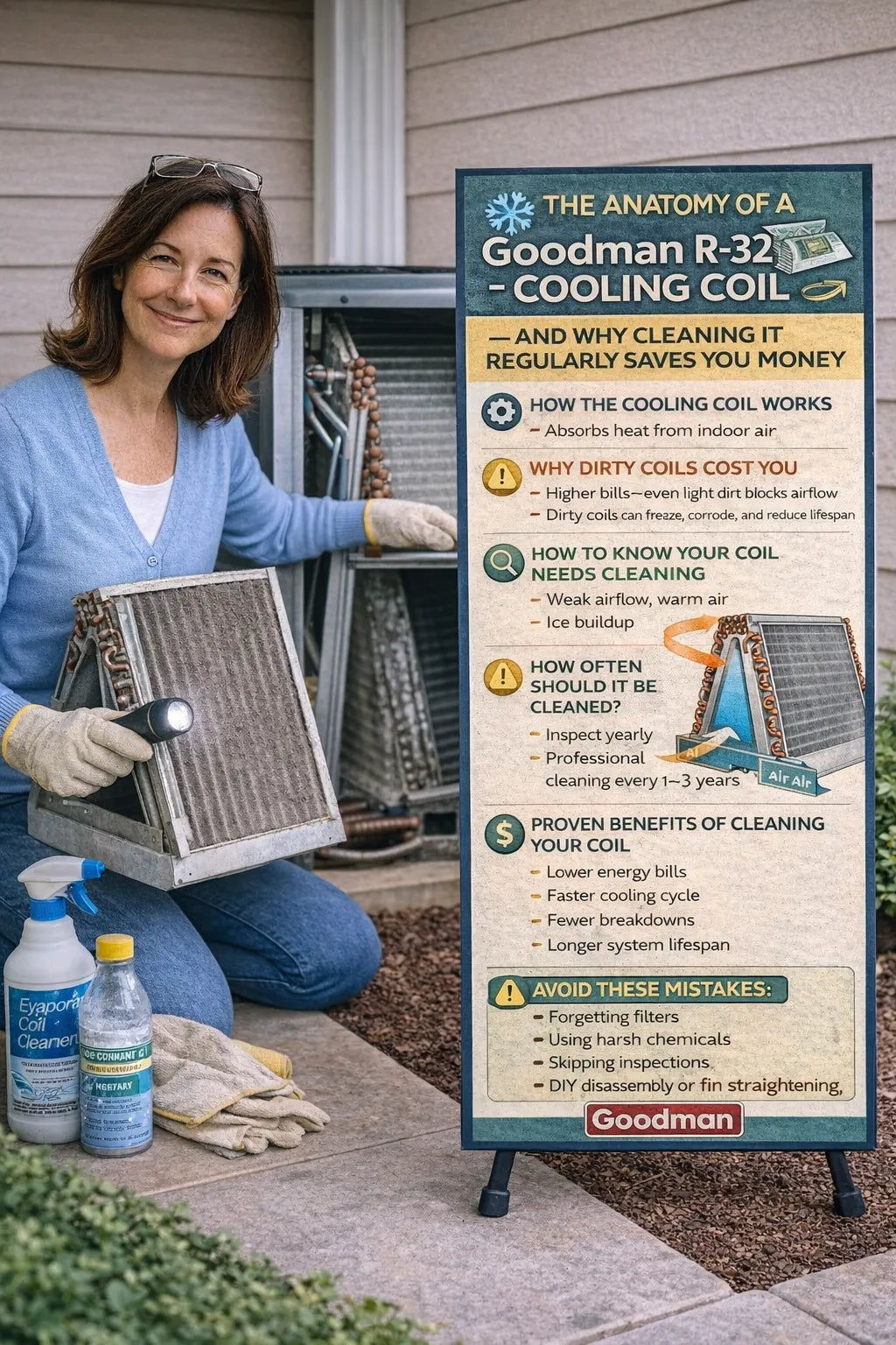 The Anatomy of a Goodman Cooling Coil and Why Cleaning It Regularly Sa