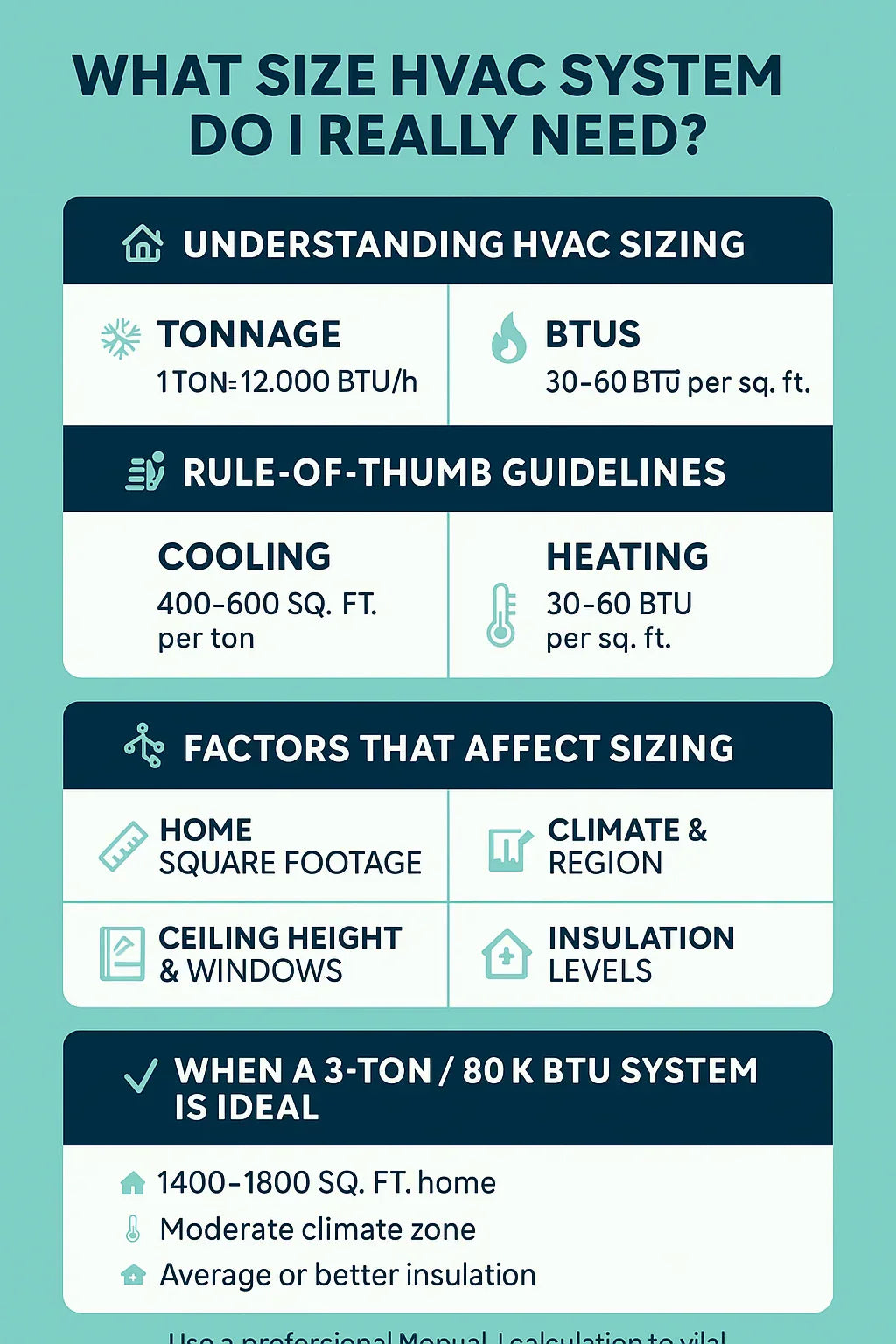 What Size HVAC System Do I Really Need? How to Match Tonnage and BTUs