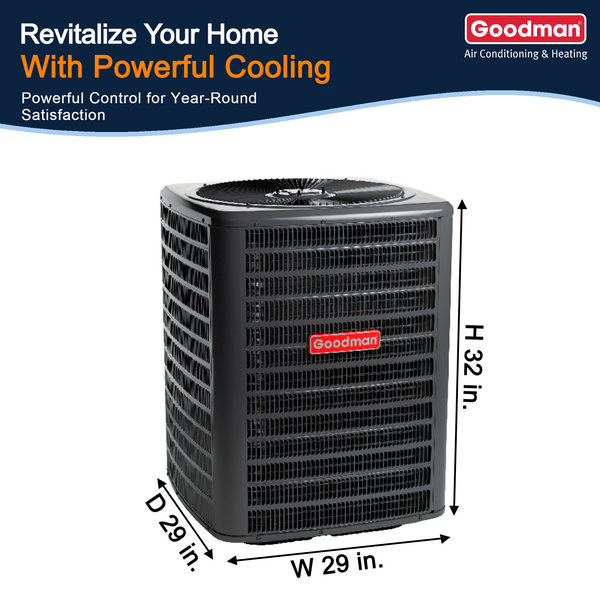 2.5 Ton Air Conditioner System with Outdoor AC Unit and Multi-Position